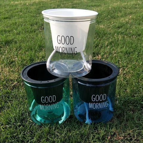 Desktop Pot Automatic Water Feeding Lazy Flower Pot Good Morning Pot ...