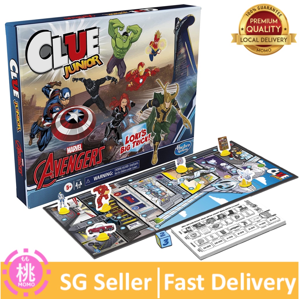 Clue Junior: Marvel Avengers Edition Board Game for Kids Ages 5+, Loki ...