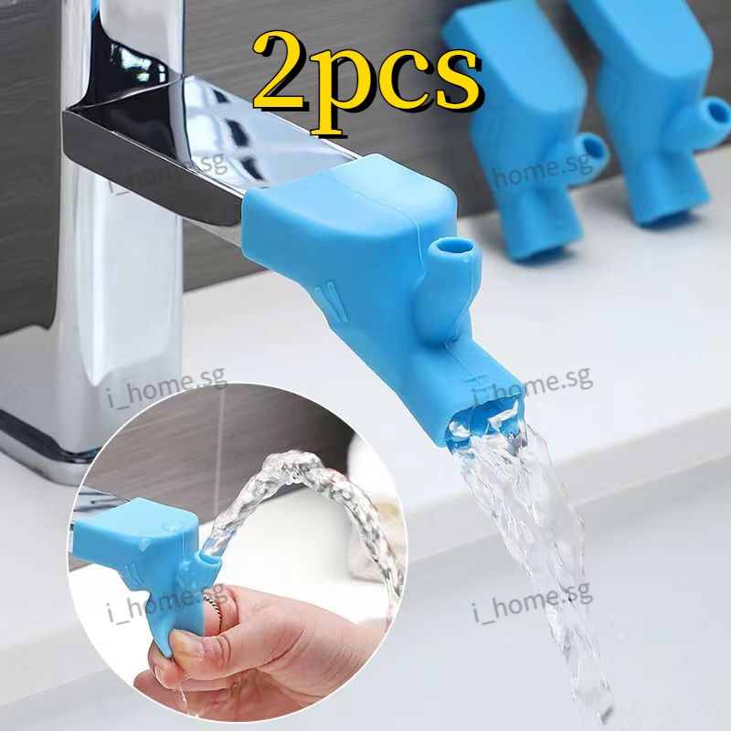 2pcs Silicone Faucet Extender Guide Sink Splash-Proof Drinker Joint ...