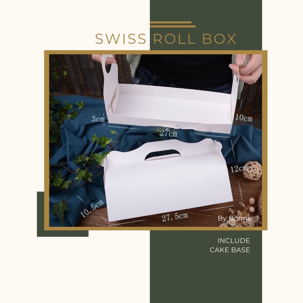 [SG Seller] Swiss Roll Cake Box Doughnut Log Cake Loaf Bread Choux ...