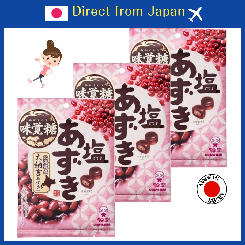 UHA Salt and red bean candy Japanese-style salt candy 109g×3 bags ...
