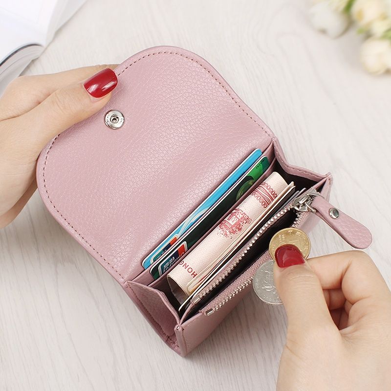 Women Genuine Leather Small Wallet Thin Mini Card Holder Unisex Coin ...