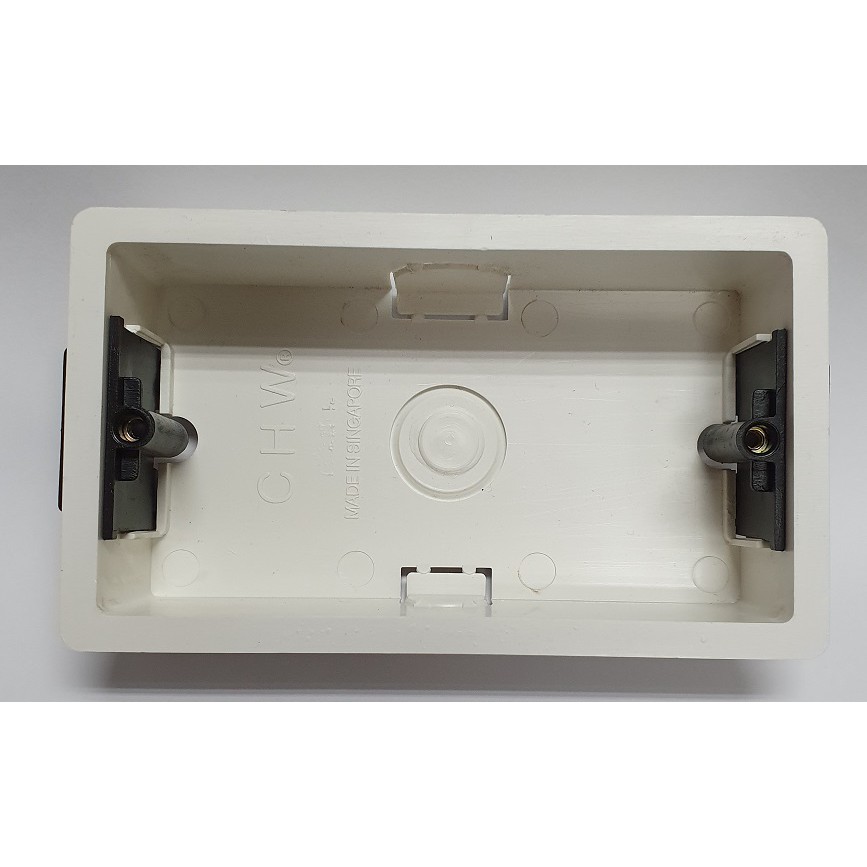 2 Gang PVC Partition Box White | Shopee Singapore