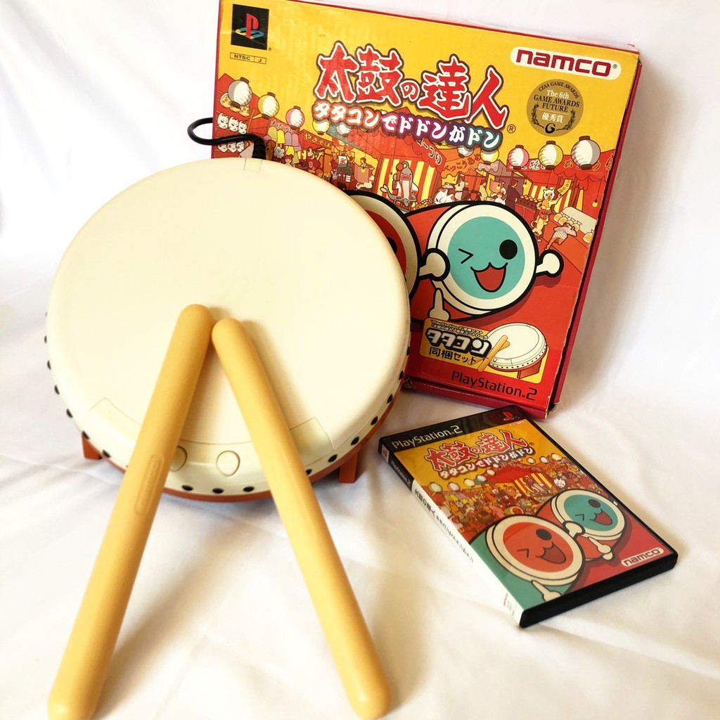 Sony PS2 Taiko no Tatsujin & Tatacon Bachi Drum Controller Set ...