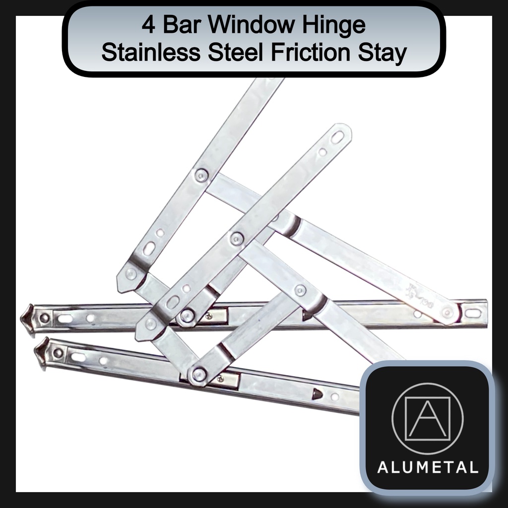4 Bar Window Hinge, Friction Stay 430 / Engsel Tingkap Aluminium Kaca ...