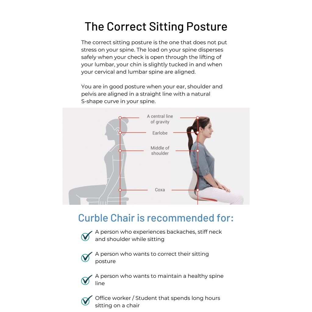 ABLUE Curble Posture Correction Chair (Grand) │ Ergonomic Design ...