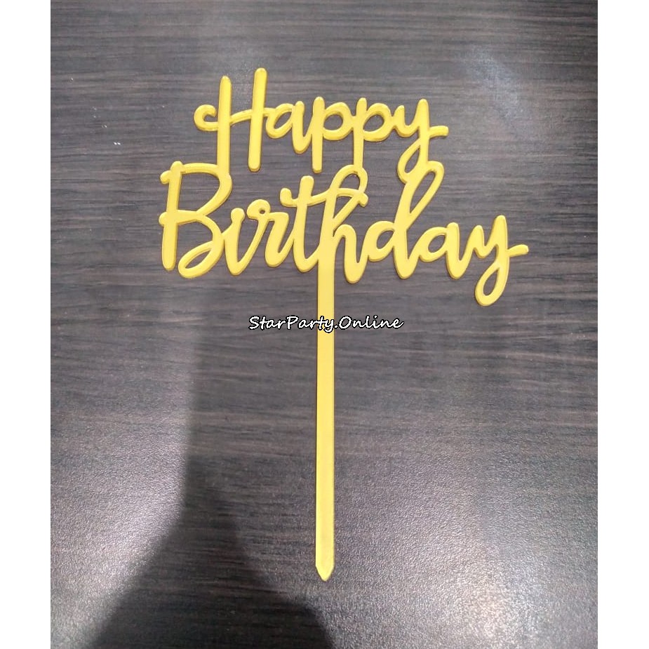 Hbd Latin A Acrylic Topper / Cake Topper / Cake Topper | Shopee Singapore