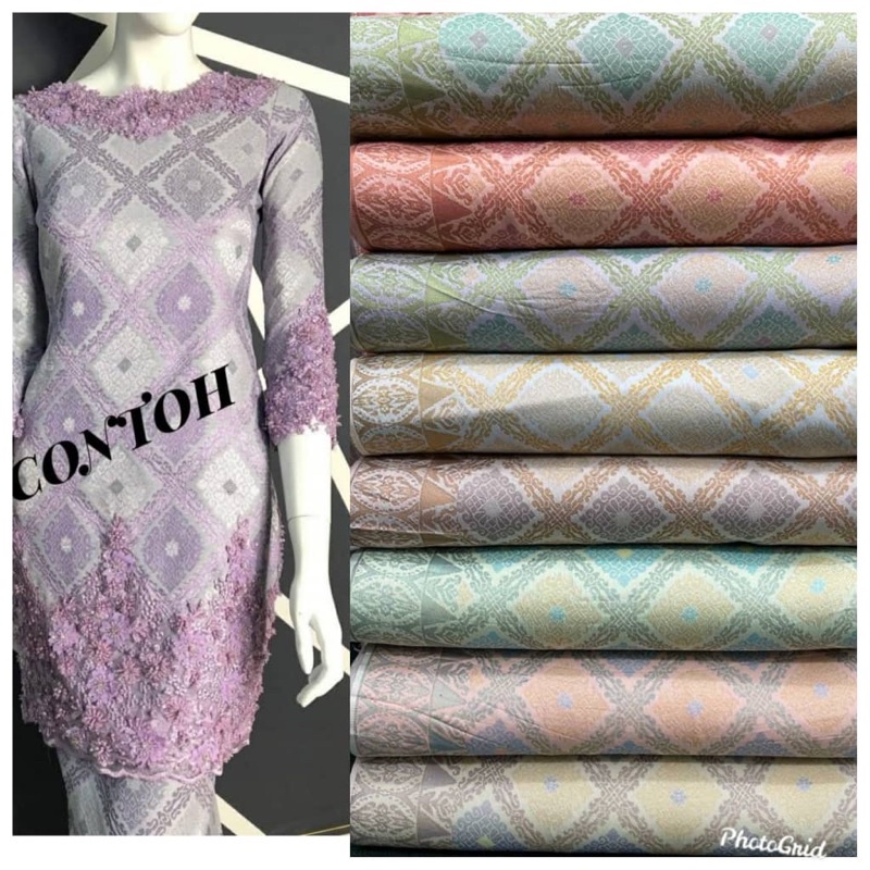 Woven songket Fabric/Woven songket/Bridal songket/majestic kayang ...
