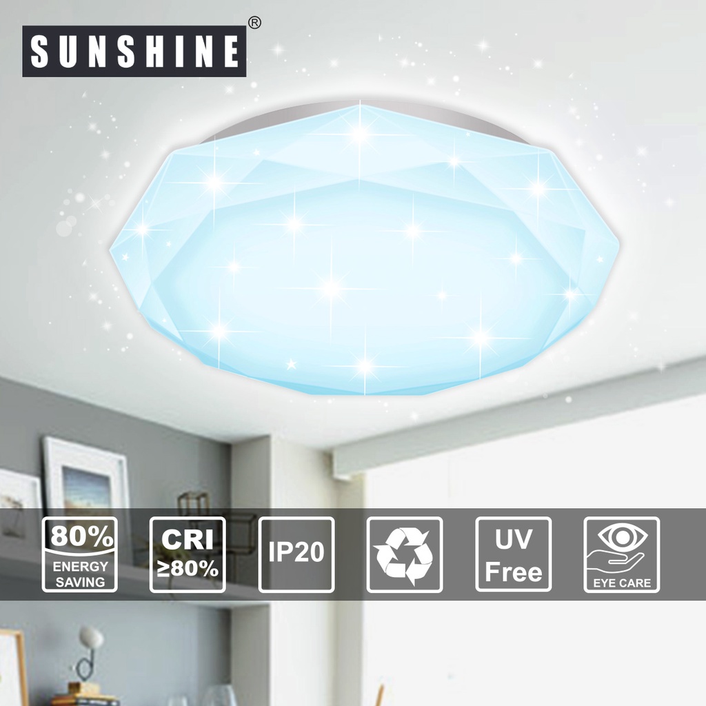 SUNSHINE B-TYPE LED Ceiling Light Bedroom Living Room Modern Panel lamp ...