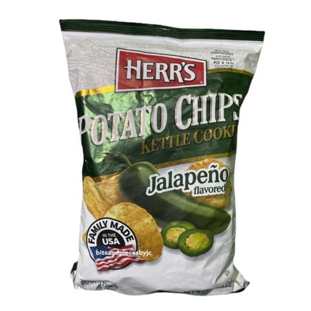 Herrs Kettle Cooked Jalapeno Flavored Potato Chips 142g Shopee Singapore