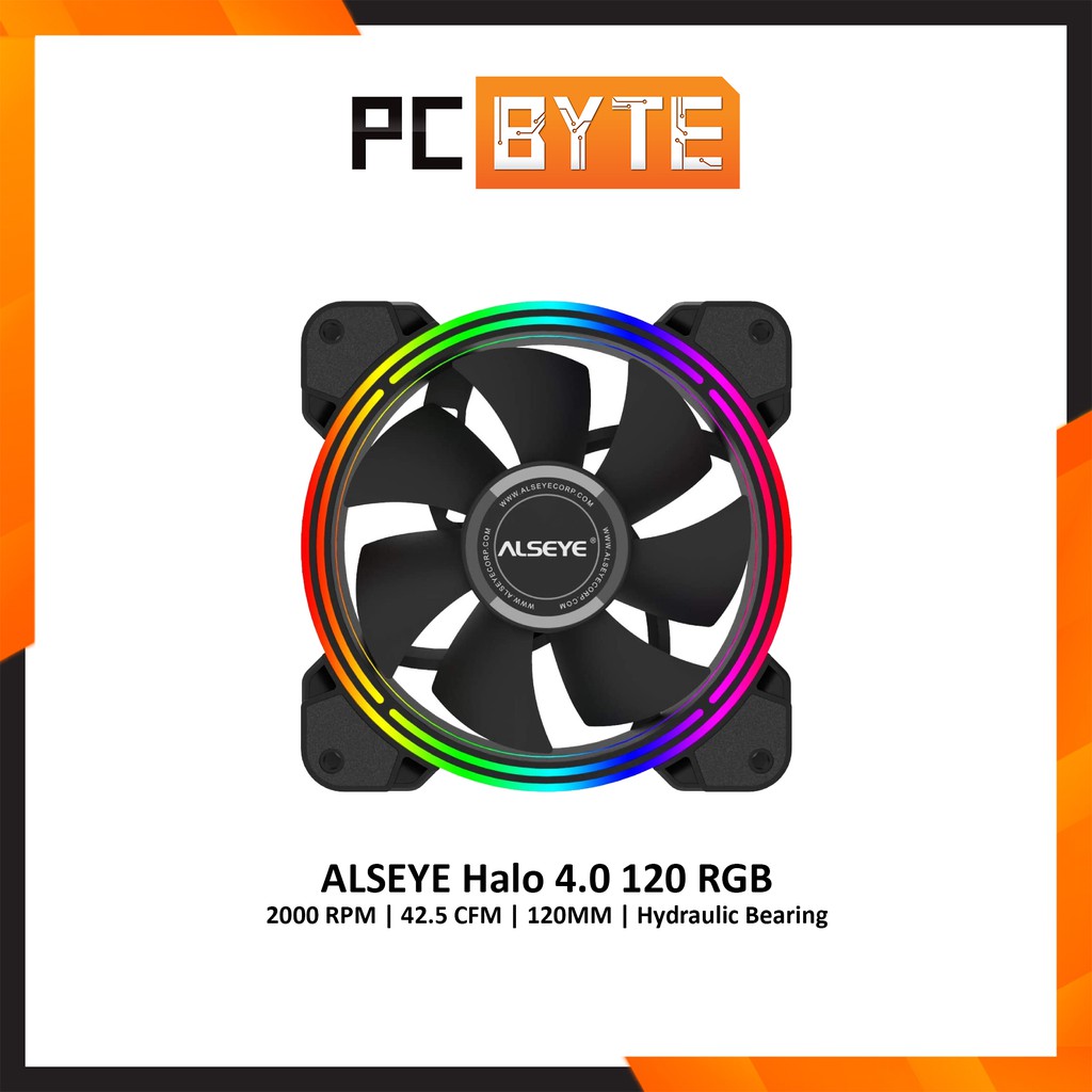 ALSEYE Halo 4.0 120 RGB - Case Fan (Fan Speed Up To 2000 RPM / 120mm ...