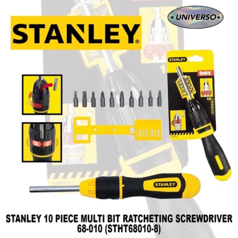 Stanley ratchet screwdriver multi bits/screw driver interchangeable ...