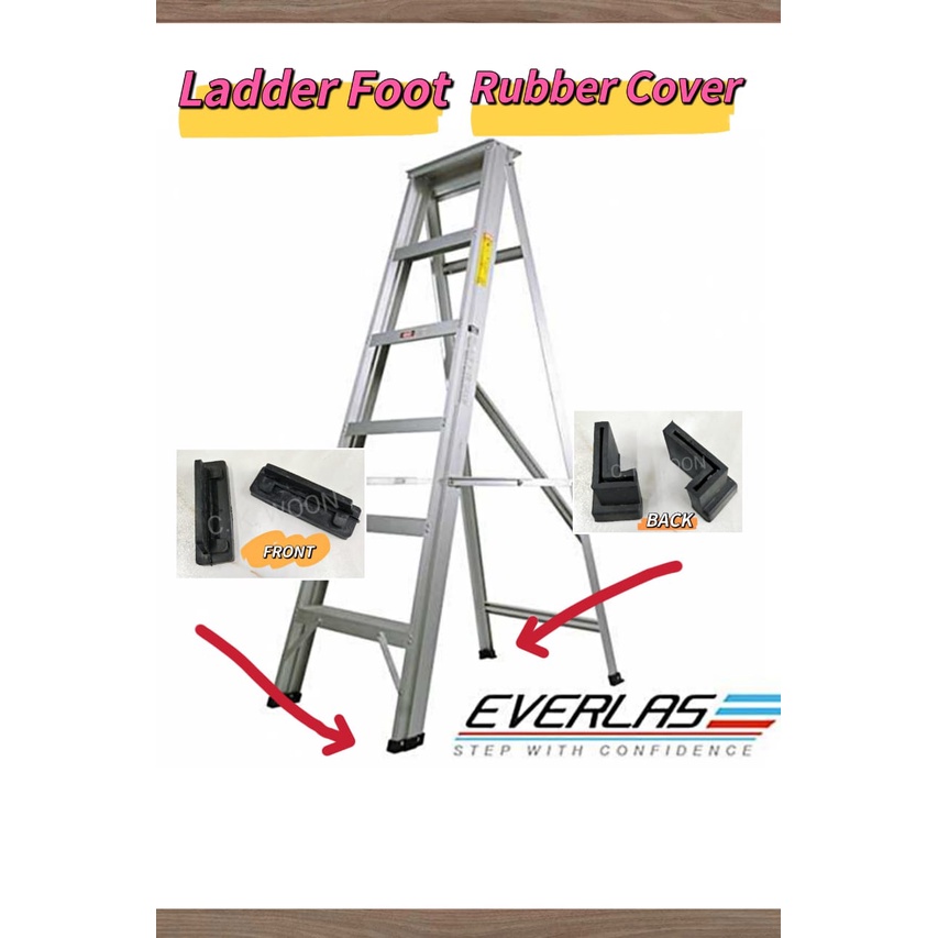 Aluminium Single Ladder Step Multipurpose Ladder Rubber Bottom ...