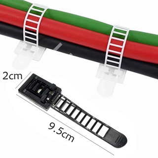 20 Pieces of Self-adhesive Cable Management Clip Adjustable Cable ...