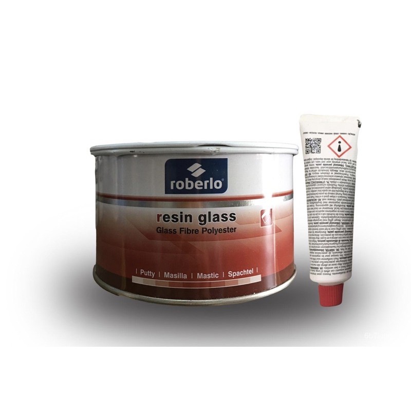 ROBERLO RESIN GLASS FIBER PUTTY ( 750GM & 1.5KG SET WITH HARDENER ) | Shopee Singapore