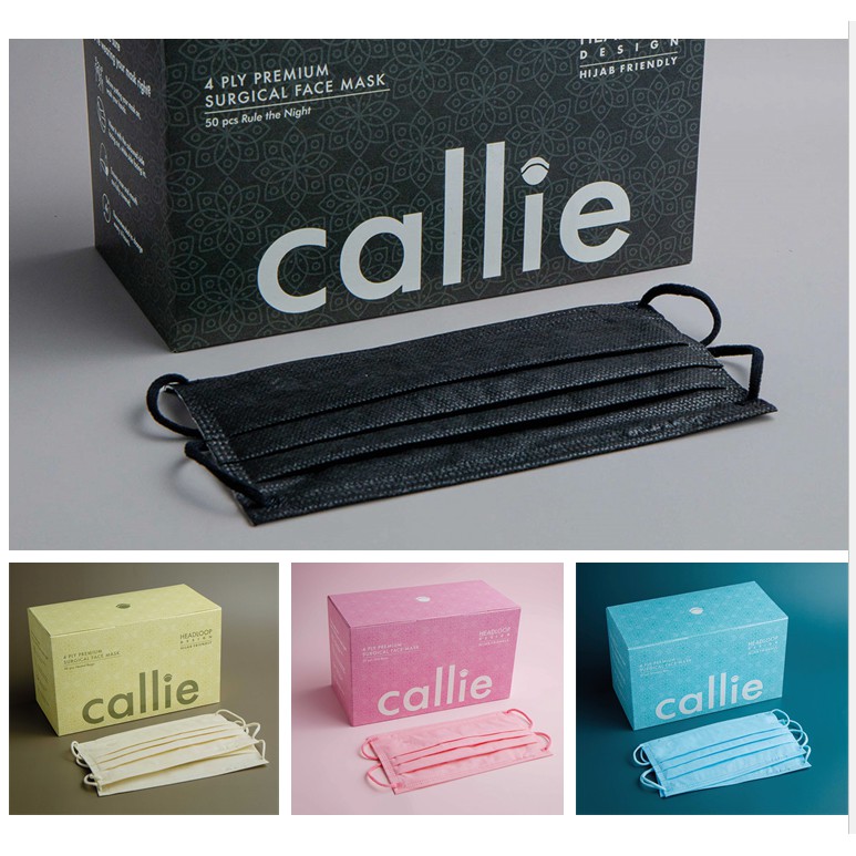 Callie 4 Ply Surgical Grade Mask (Headloop Design) | Shopee Singapore