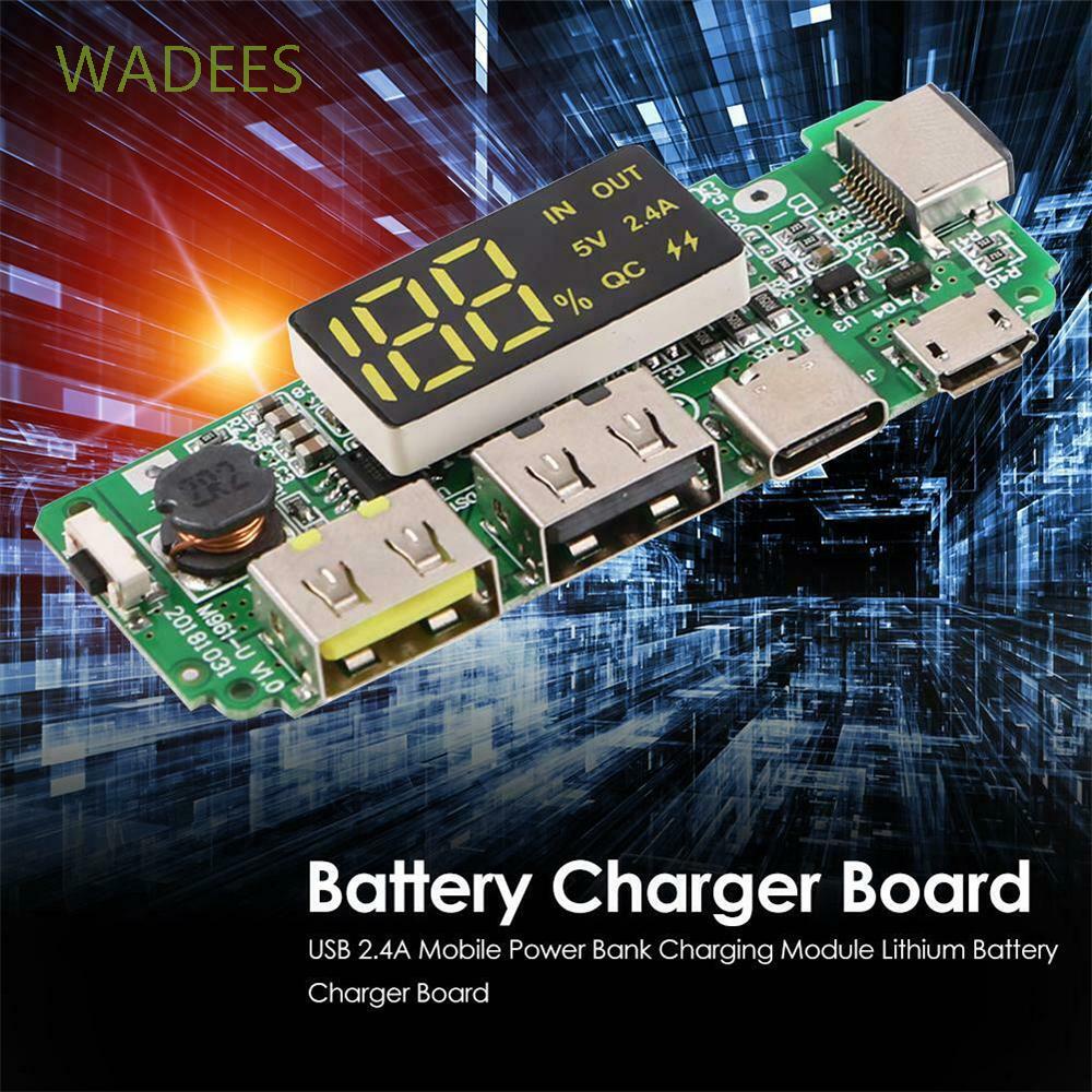 WADEES Durable 18650 Charging 5V 2.4A USB Charging Battery Charger ...