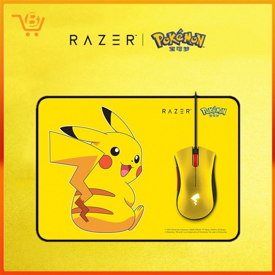 Razer Pokémon Pikachu Theme Gaming Mouse&Mousepad Combo DeathAdder ...