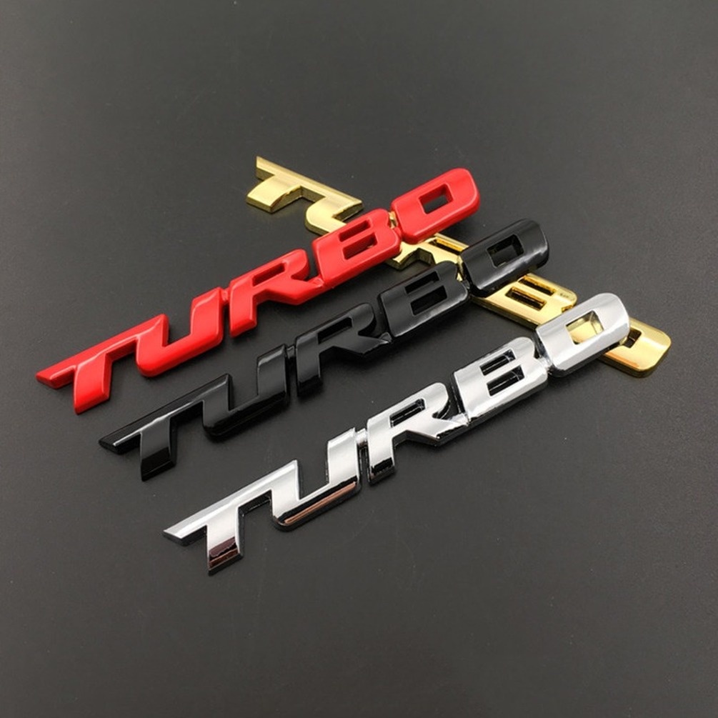 Universal 3D Alloy Metal Letter Turbo Car Motorcycle Emblem Badge ...