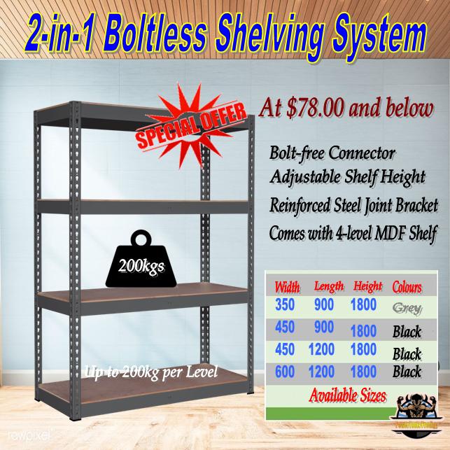 PTP BOTLESS RACK FOR BOMB SHELTER OR HOME USE/ BOLTLESS SHELVING ...