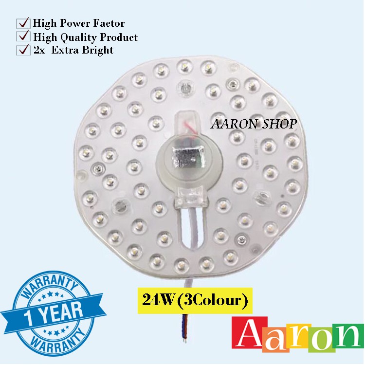 LED Power Magnet 24W Panel Light Round Ceiling Lamp 170MM | Shopee ...