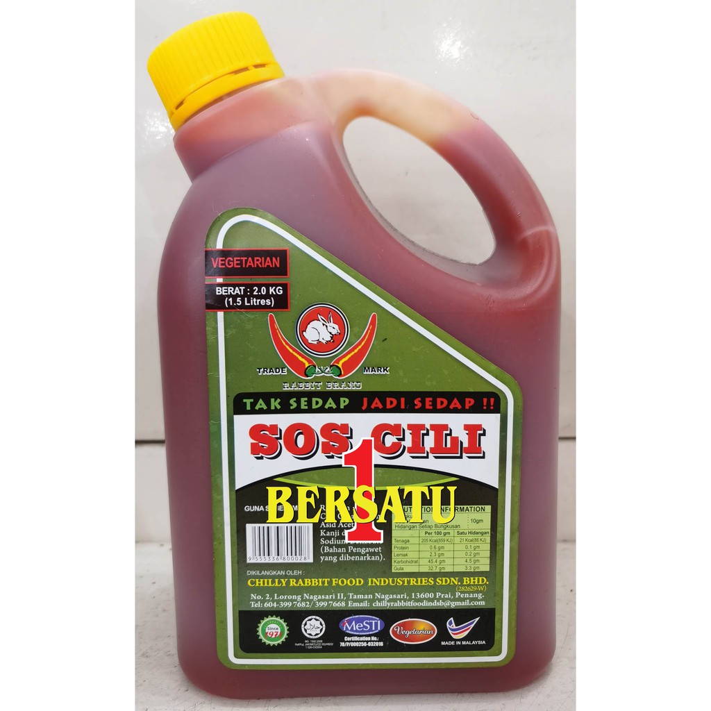 Penang Famous : Sos Cili Cap Arnab / Rabbit Brand Chilly Sauce 2KG ...