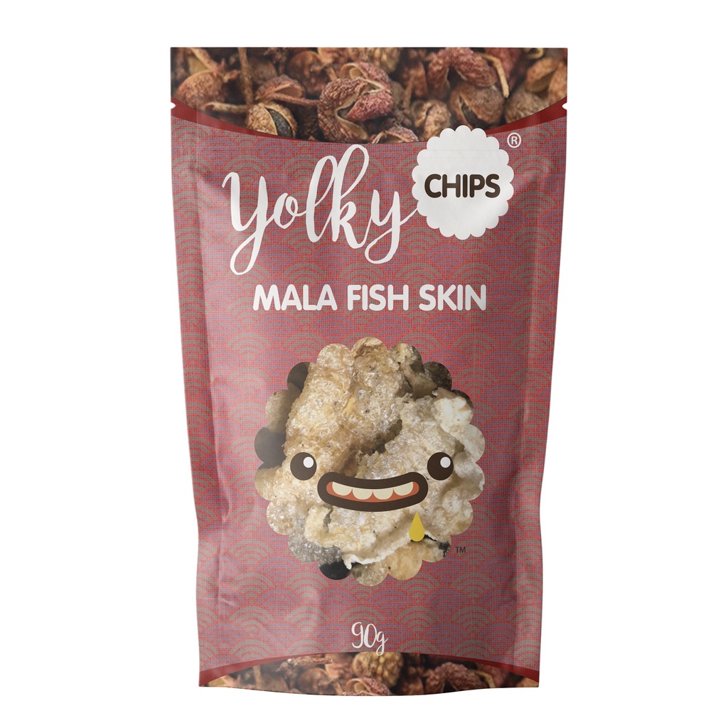 Yolky Chips Mala Fish Skin 80g | Shopee Singapore