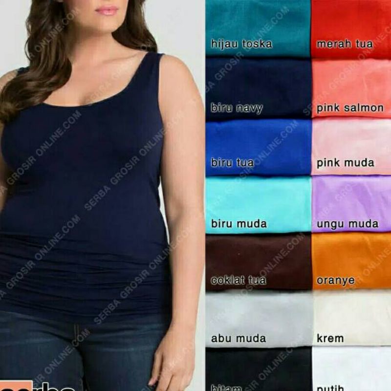 Jumbo Tank Top | Tangtop | Tengtop | Singlet | Jumbo Large Strap Women ...