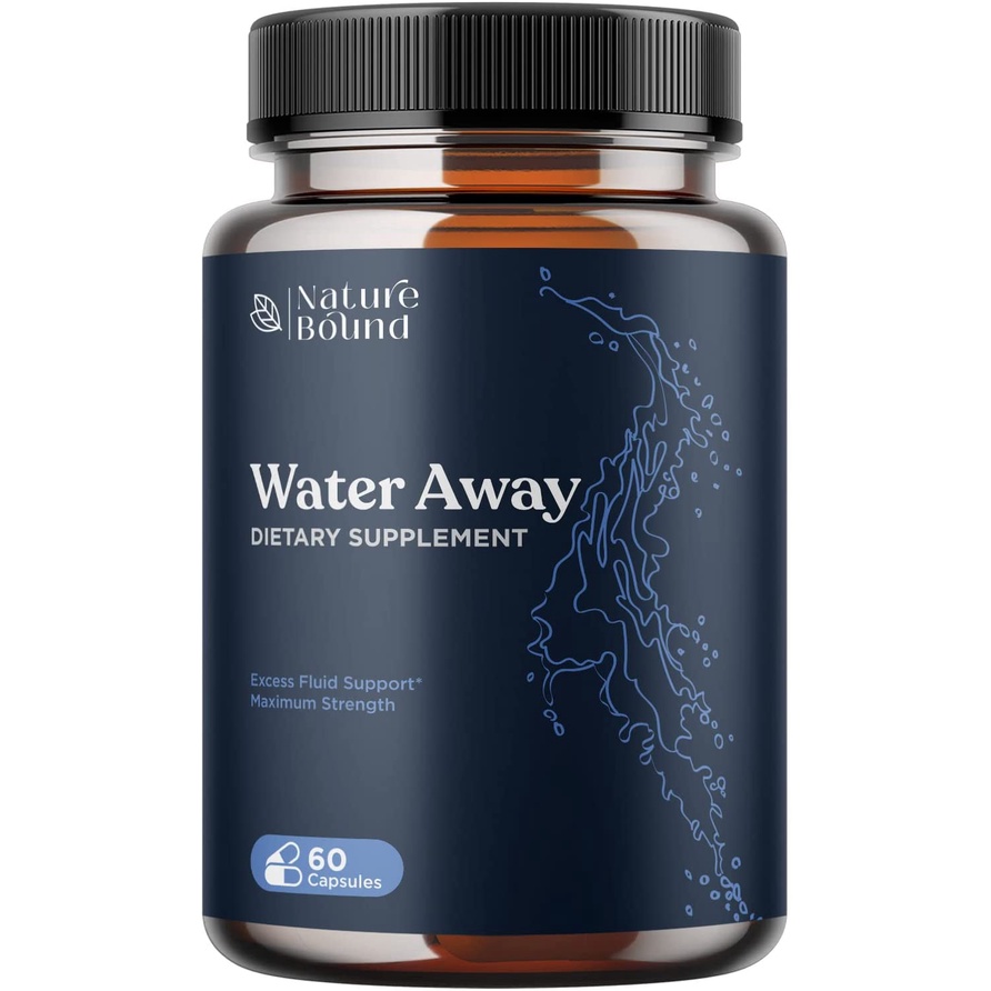 Water Away Supplement 60 Capsules Fast Bloating and Swelling Relief ...