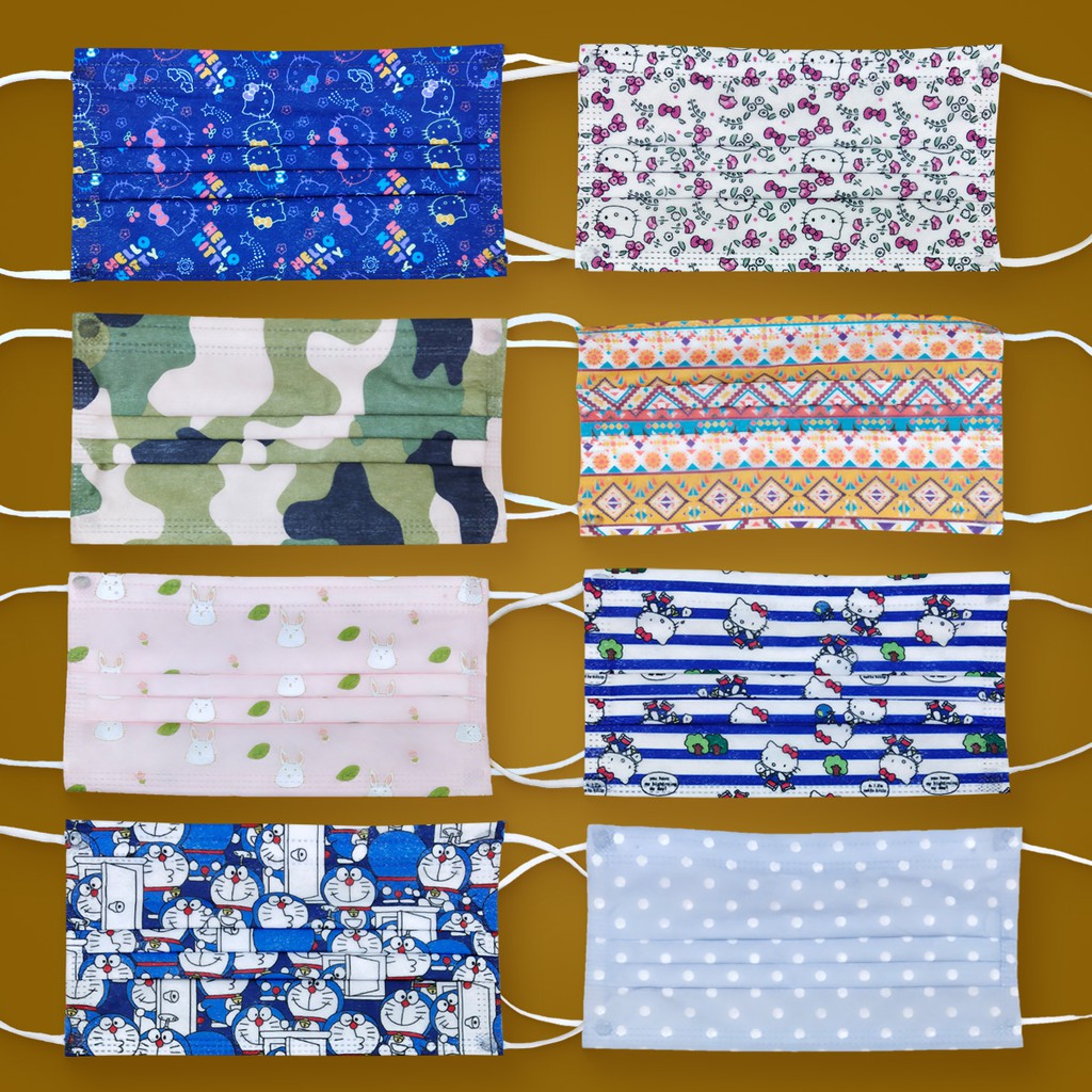 (10pcs/1packet) Adult 3 Ply Printed Disposable Mask with Design ...