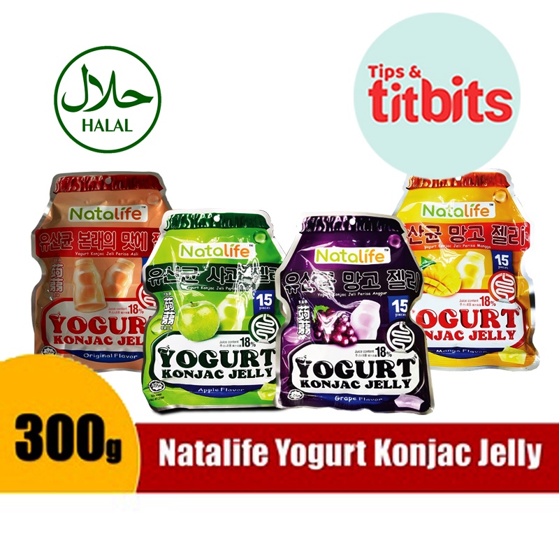 Natalife Yogurt Konjac Jelly 15 pcs (4 flavours) HALAL | Shopee Singapore