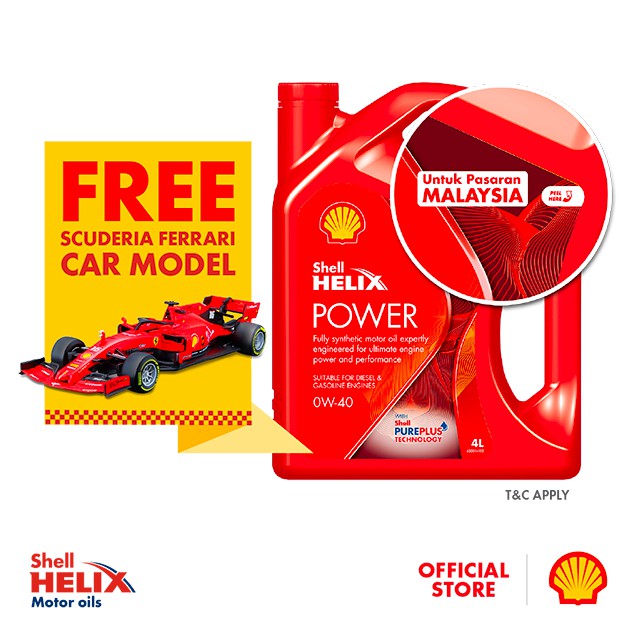 Shell Helix Power 0W-40 Fully Synthetic Engine Oil (4L) | Shopee Singapore