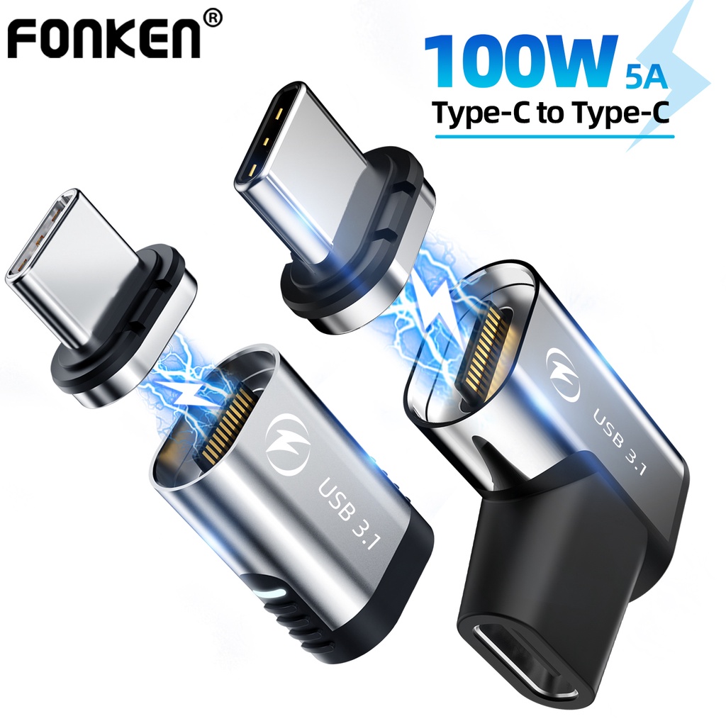 Fonken 100W USB C Magnetic Adapter PD100W Fast Charging Type C Magnet ...