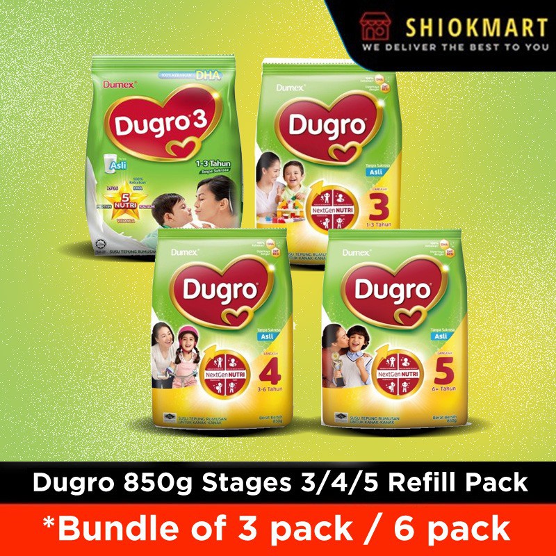 [Dumex] [Dugro] (Free Gift) Stage 3/4/5 Original Flavour 850g refill ...