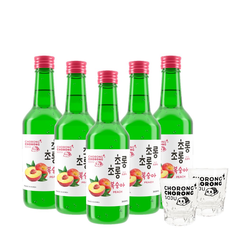 Chorong Chorong Soju Peach Soju Limited Pack Free 2x Soju Glass ...