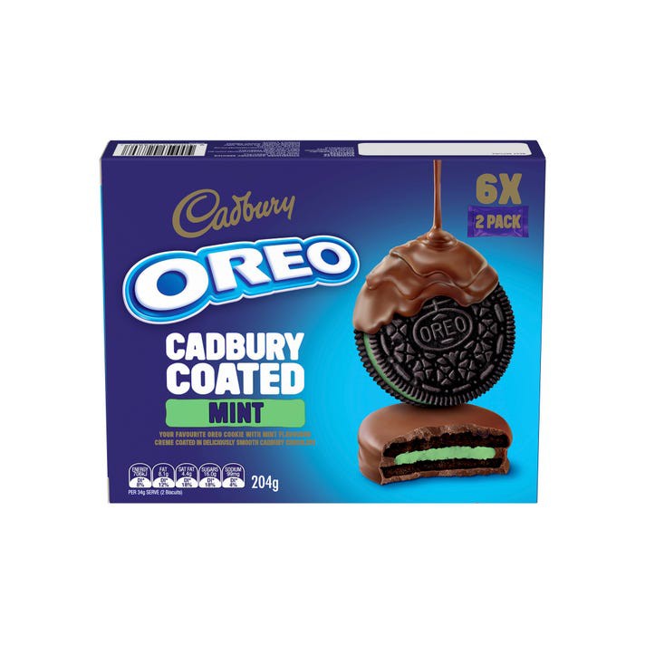 Cadbury Oreo Chocolate Coated Mint 204g 6x2packs | Shopee Singapore