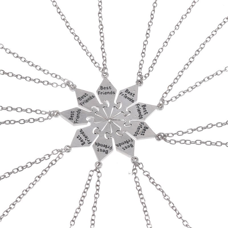 4/5/6/7/8/9/10 Pieces Best Friend Alloy Pendant Necklace Bff Friendship ...