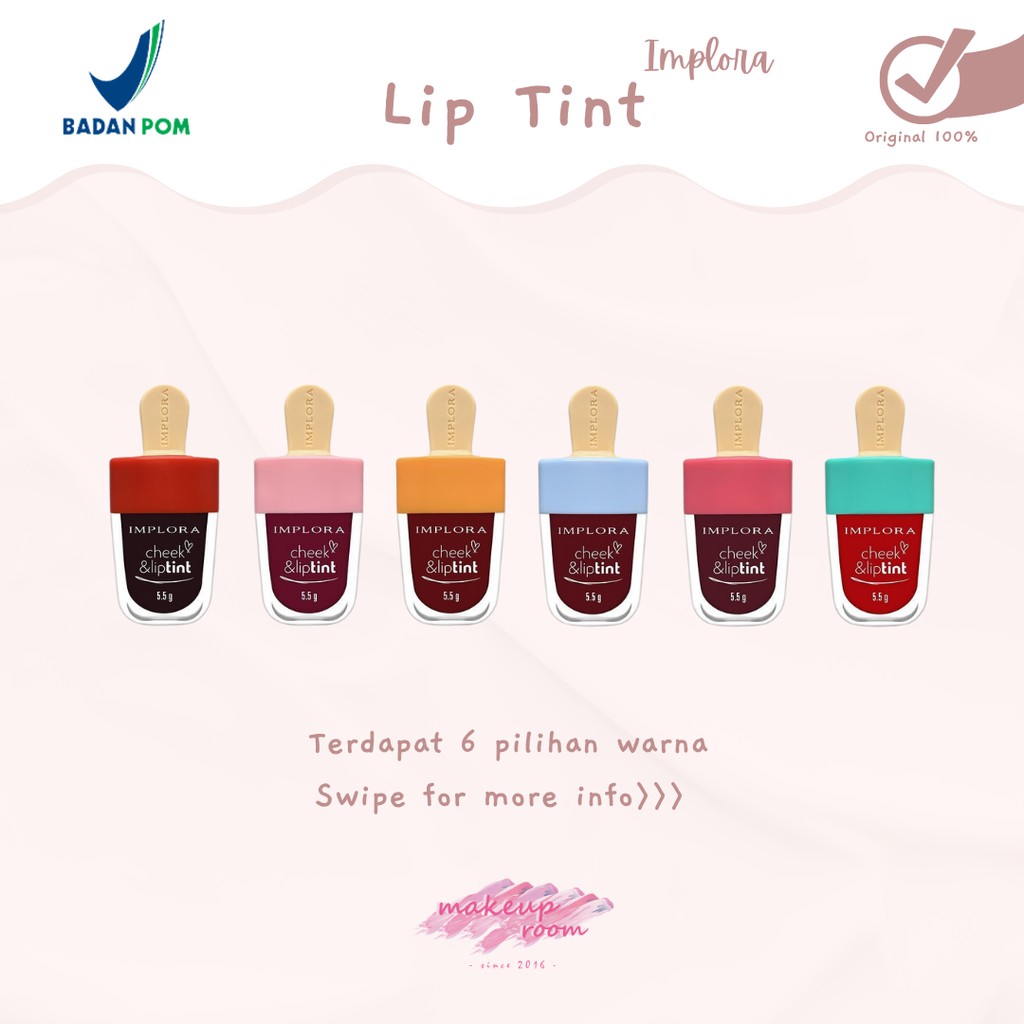 Implora Cheek & lip tint 100% Original (Liptint implora/lip cream/lip ...