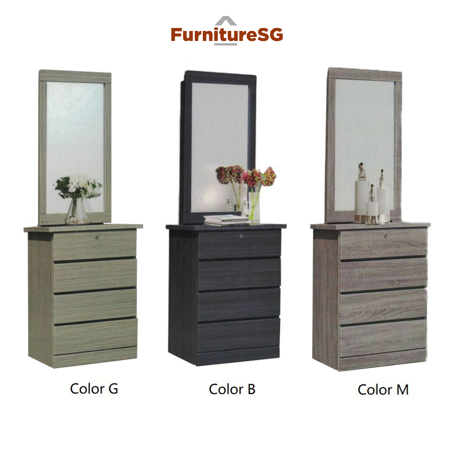 Dressing Table With Drawer And Lock | Shopee Singapore