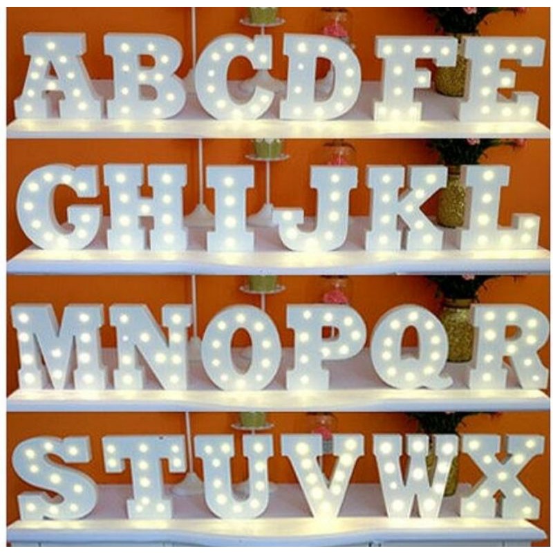 Wooden Local Seller Ready Stock Wood Alphabet Letters Led Light Wedding ...