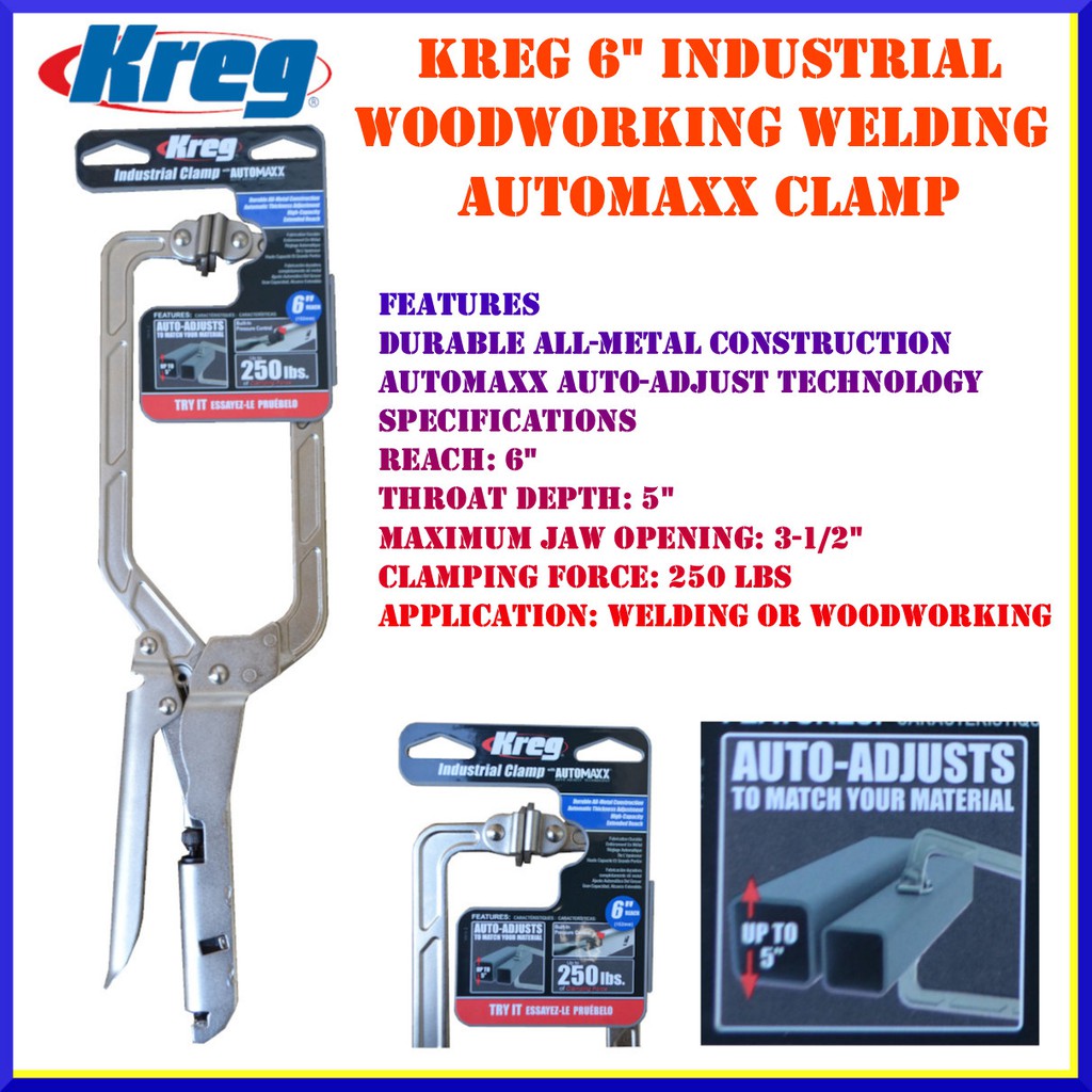 Kreg Industrial Clamp Welding Clamp Woodworking Clamp 6 inches KIC6 ...