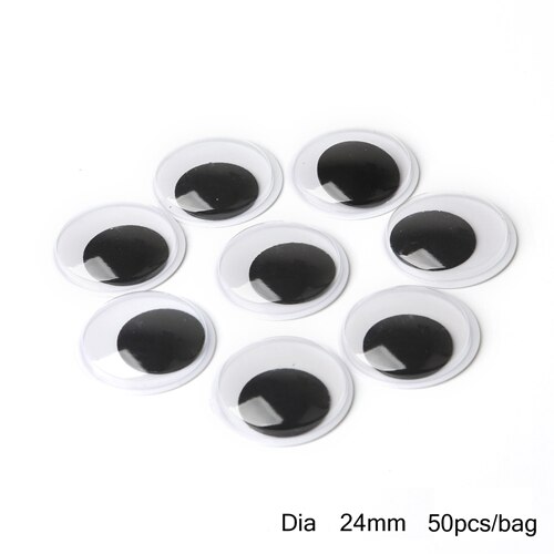 50-500pcs Self-adhesive 5-24mm Animal Moving Eyes For Toys Dolls Googly ...