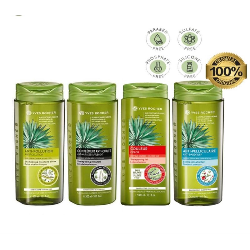 Yves Rocher Anti - Hair Loss /Anti - Dandruff/ Oily Scalp /Purity ...