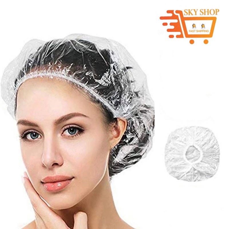 Disposable Waterproof Shower Caps 10pcs 100pcs Pakai Buang Shopee Singapore