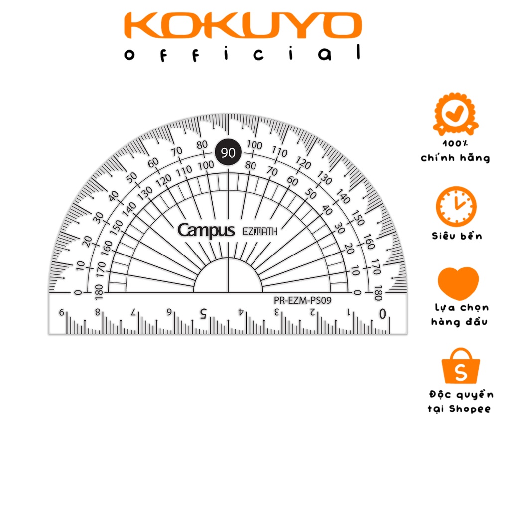 Ezmath Campus Transparent Plastic Protractor | Shopee Singapore