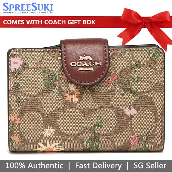 Coach Wallet In Gift Box Medium Wallet Medium Corner Zip Wallet In ...