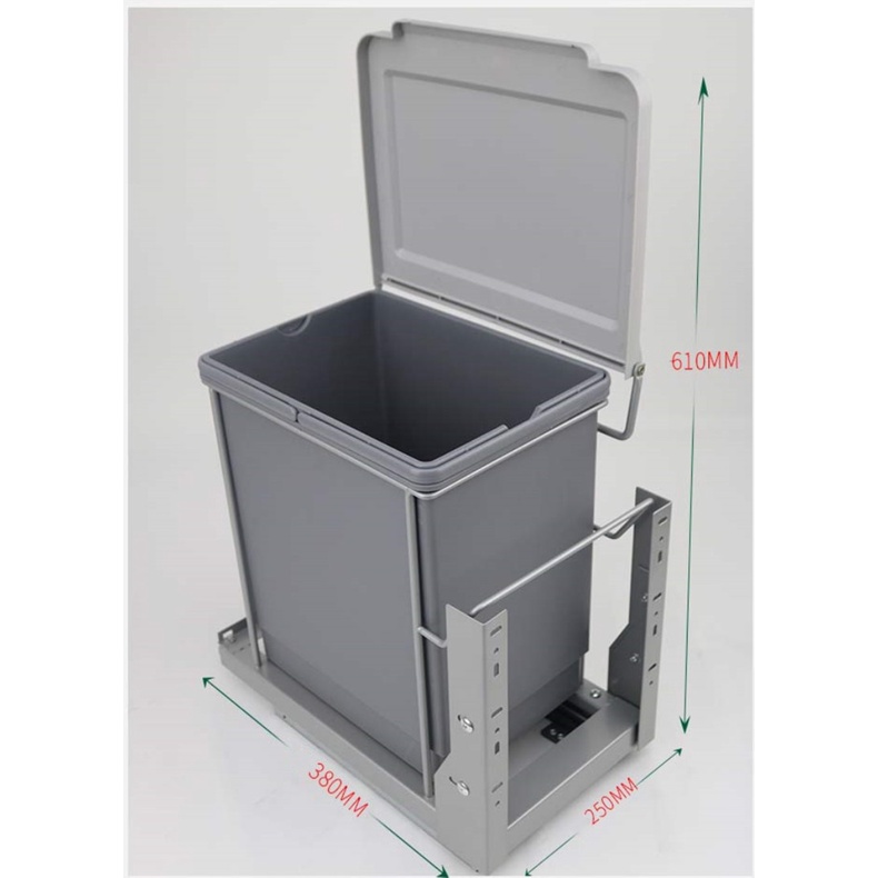 Built-in Kitchen Trash Can Waste Bin Hide Style Pull Out Dustbin Modern ...
