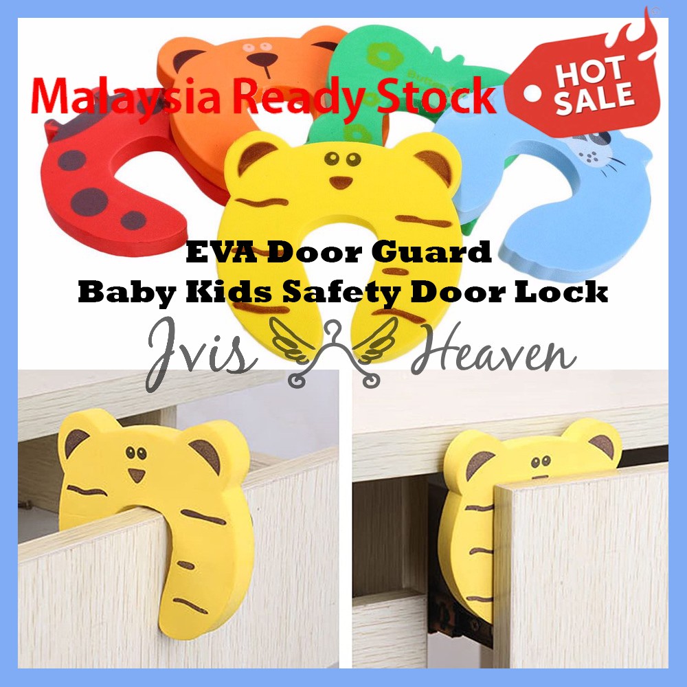 JVIS Safety Door Stopper EVA Door Guard Baby Kids Safety Door Lock ...