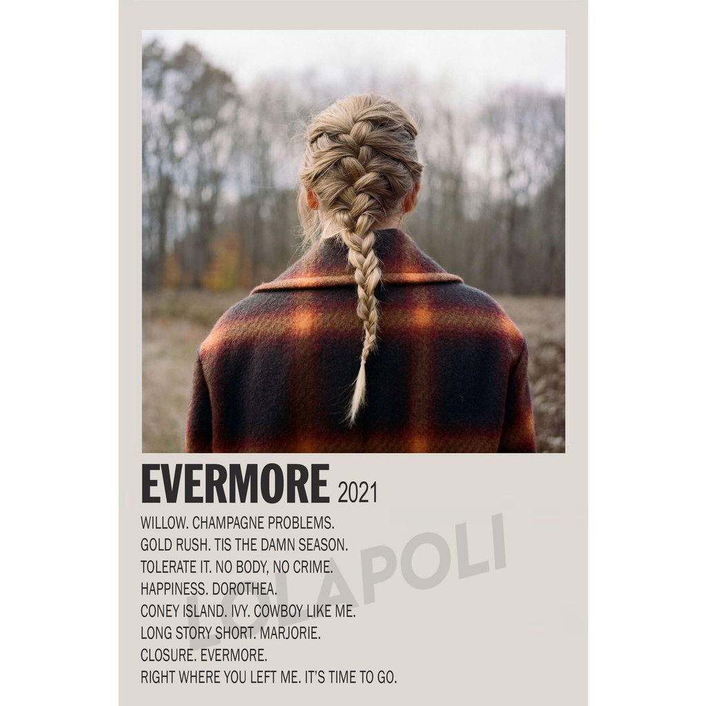 Evermore Album Cover Poster - Taylor Swift | Shopee Singapore