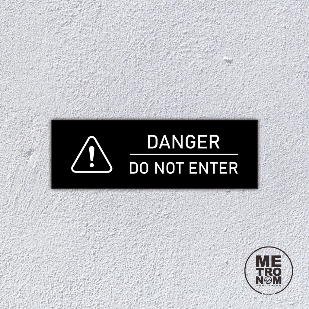 Danger Do Not Enter Sign Board Acrylic Print Warning Marker Board ...